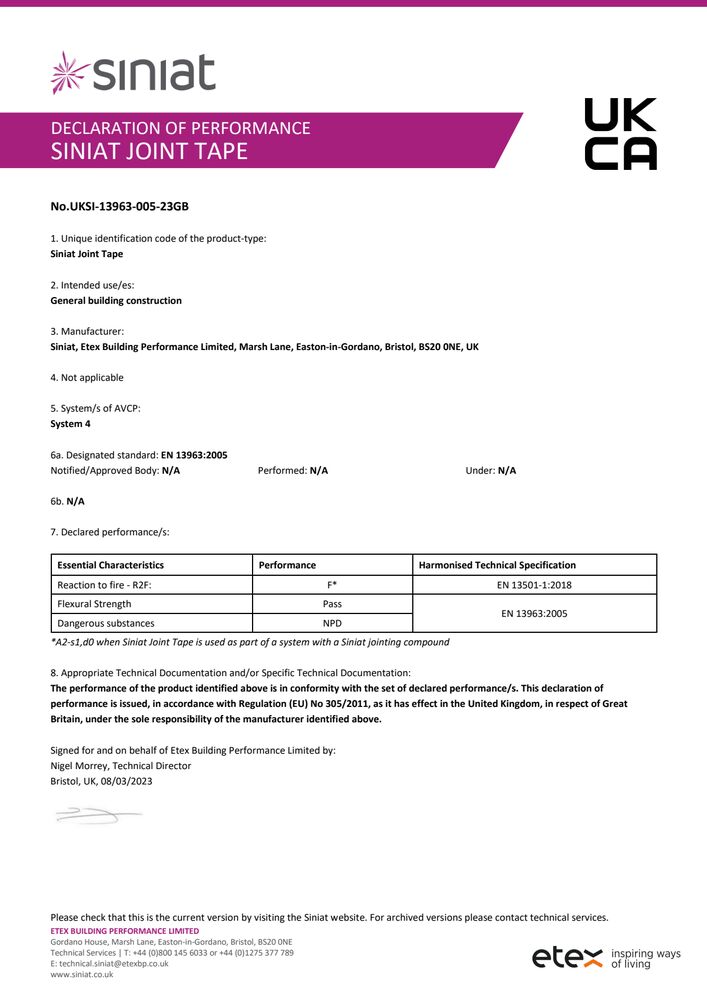 Documentation - Siniat